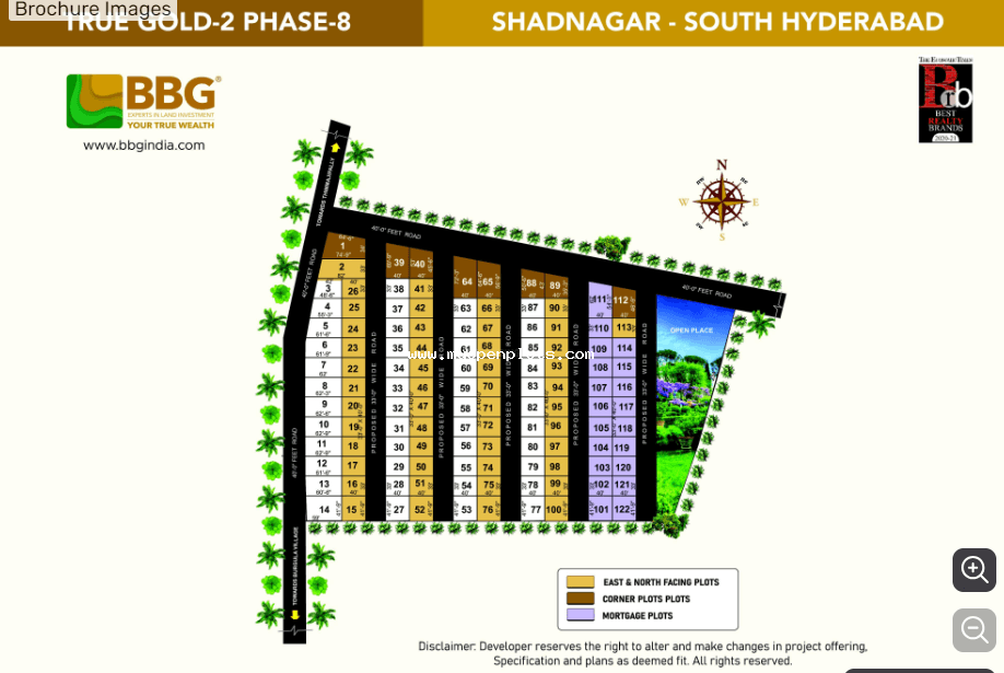 True Gold 2 Phase 8 Open Plots For Sale in Burgula - Price, Layout, Address
